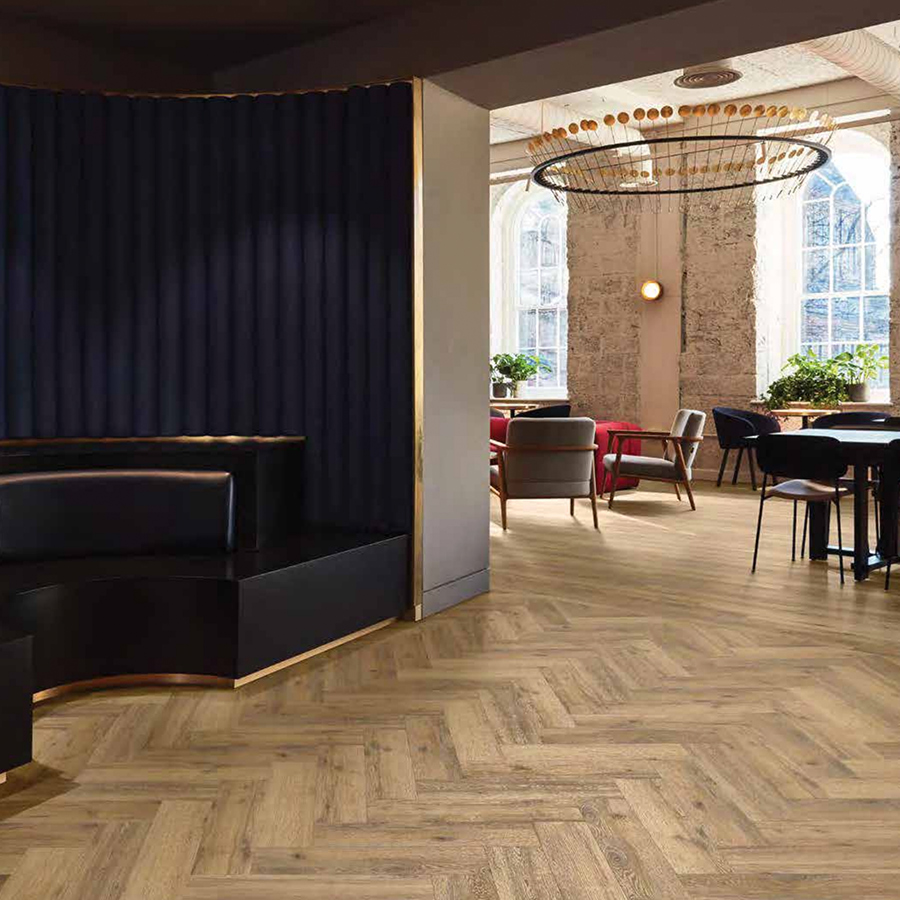 Polyflor Expona Commercial - Everglade Oak Parquet 4126